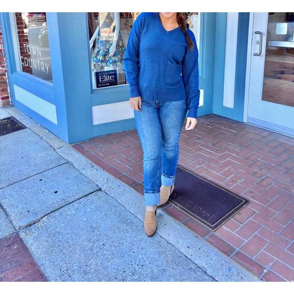 Renuar | Sweaters | New Renuar Heather Sweater In Indigo | Poshmark